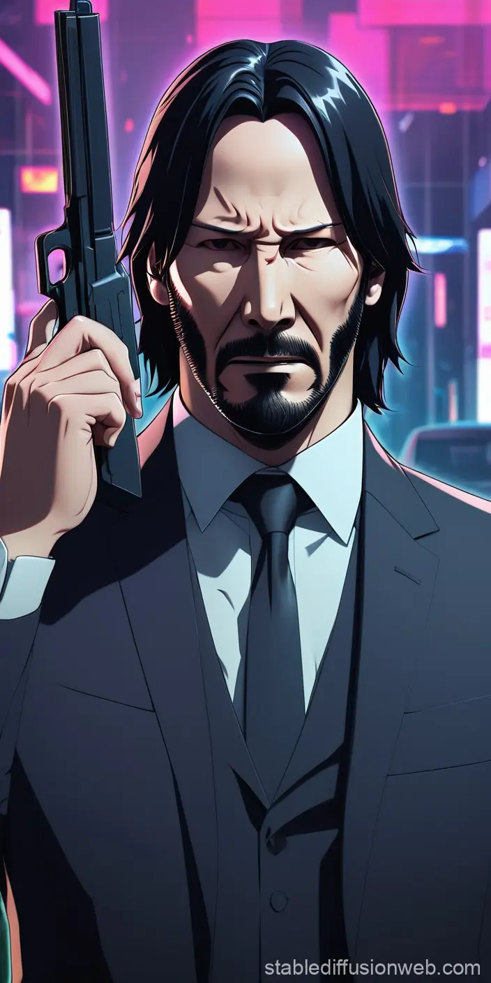 John wick anime fanart: investigando el entorno del asesino icónico a ...